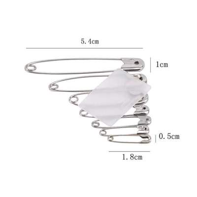 450pcs Safety Pins  Sewing Accessory Silver Metal Needles