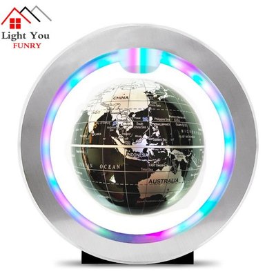 Seven color lamp Magnetic Levitation Floating Globe World Ma
