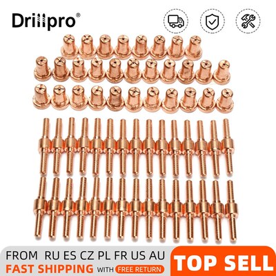 60pcs Consumables Extended Long Tip Electrodes and Nozzles f