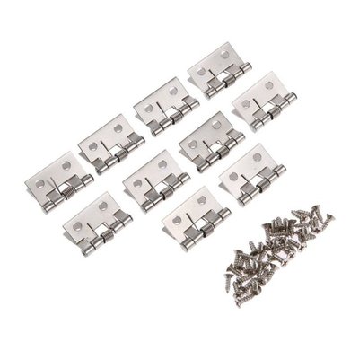 10Pcs Spring Loaded Butt Hinges Furniture Fittings Cabinet D