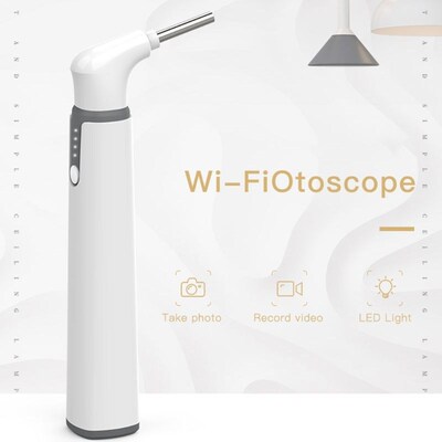 Wifi Smart Otoscope Earscope Cleaner Ear Spoon Earpick 3.9mm