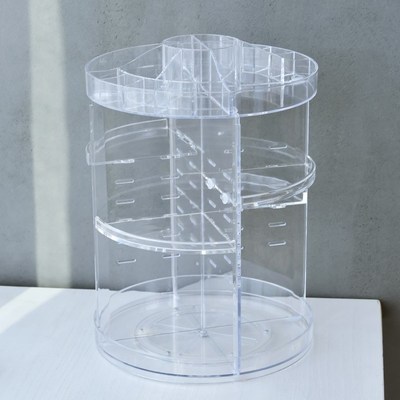 360 Degree Rotation Make Up Organizer Box Cosmetic Organize