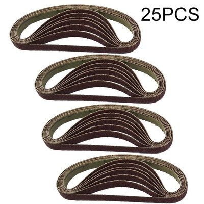25Pcs 330x10mm Sanding Belts 60/80/100/120 Grit Sandpaper Ai