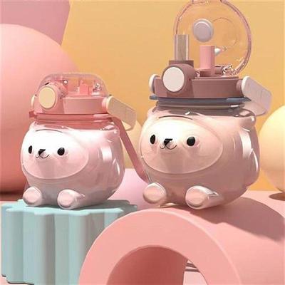 1000ML Drinking Cups Leakproof Cute Bear Student Mugs with