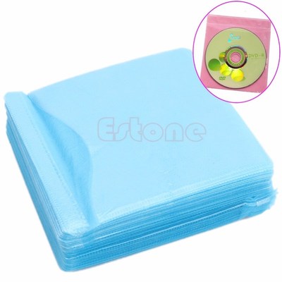 Hot 100pcs CD DVD Disc Double Side Cover Storage Case PP Bag
