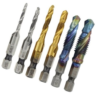 1PCS M3 M4 M5 M6 M8 M10 Screw Tap Drill Bits HSS Taps Counte