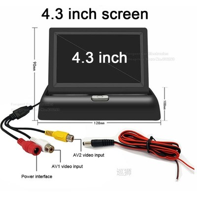 4.3 inch TFT LCD HD800*480 screen Car Monitor Mirror Reversi