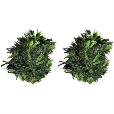 100 PCS Artificial Green Bamboo Leaves Fake Green Plants