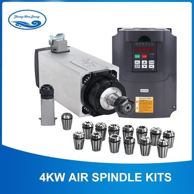 4kw Air Cooled Spindle Motor CNC Spindle Motor 4 pcs bea   2