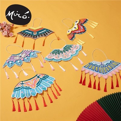 Chinese style paper painting cloud shoulder handmade DIY mat