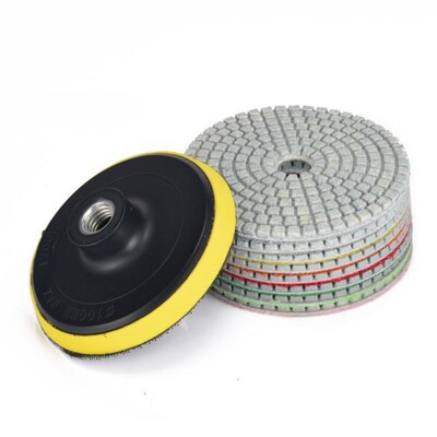 9pcs Wet Dry Diamond Polishing Pad 4 Inch Set With Backer Pa