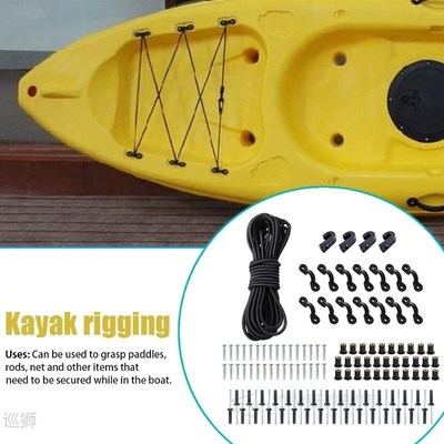 Marine Pad Eyes Fishing Bungee Rope Kayaks Canoes J Buckle E
