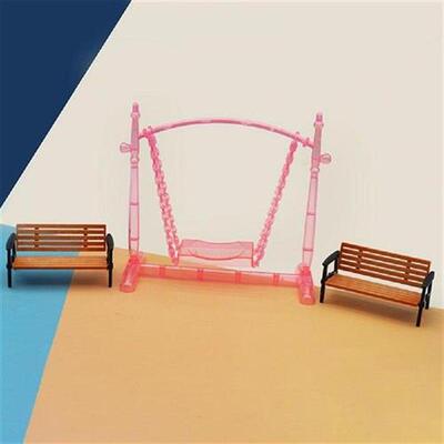 1 Set Useful Doll House Furniture Mini Park Bench Model