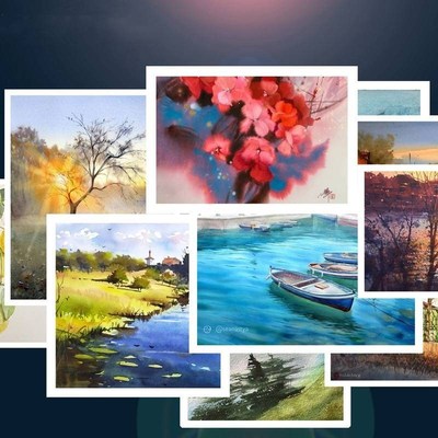 Super Vision 10 Colors High Grade Grey Watercolor Profession