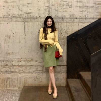 Echoone三色全羊毛开衫毛衣