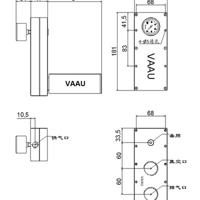 原装VAAU台湾威奥气动真空泵真空发生器VA370-S VA240-S VA330-S
