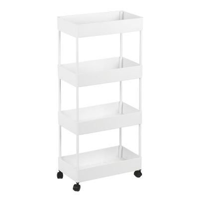 Storage Organizer Rack Movable Kitchen Bathroom Shelf Metal