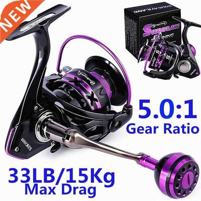 Sougayilang New 5.0:1 Spinning Reel Max Drag 15Kg 12 1BB Car