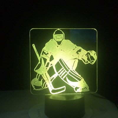 Ice Hockey Goalie 3D Modelling Table Lamp 7 Colors Change LE