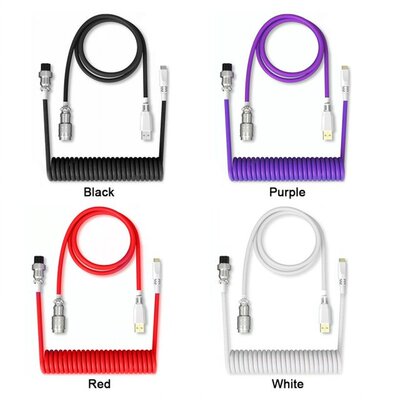 1.8M Coiling Mechanical Keyboard Aviation Connector Type-C U