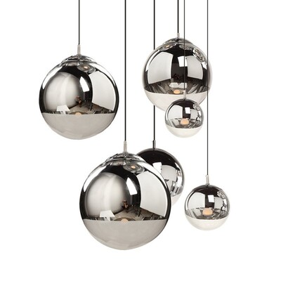 Modern Chandelier Simple Electroplated Spherical Golden Bubb