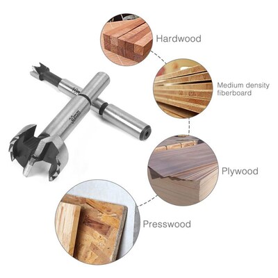 16PC Forstner Drill Bits Set 6mm-50mm Wood Drill Bits 40CR S