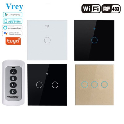 Vrey WIFI Smart Touch Switch,APP Wireless Remote Light touc