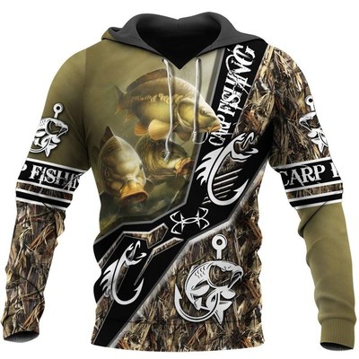 Carp Fishing pattern 3D All Over Printed Hoodie  /Wo Harajuk