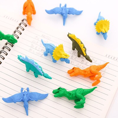 5Pcs/Set Mini Rubber Eraser Cute Dinosaur Eraser Box School
