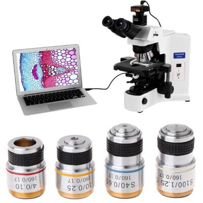 4X 10X 40X 100X Achromatic Objective Lens for Biological Mic