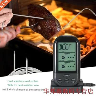 Wireless Digital LCD Display BBQ Thermometer Kitchen Barbecu