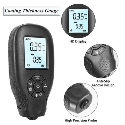 Coating Thickness Gauge 0.01mm 1mil Thickness Meter 1micron/