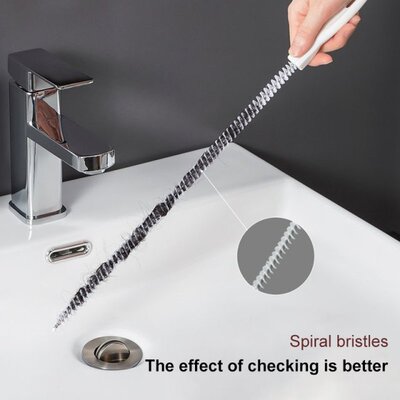 Spiral Bristle Hook Drain Cleaner Sticks Clog Remover Cleani