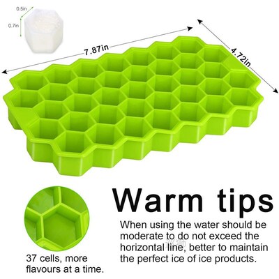Honeycomb Ice Cube Trays Reusable Silicone Ice cube Mold BPA