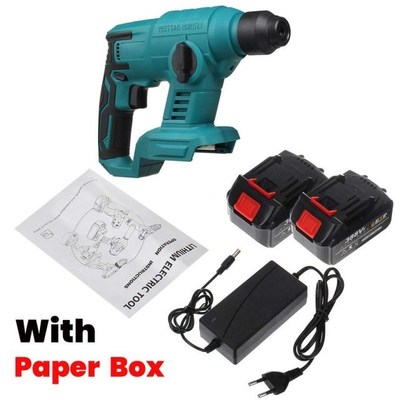 Drillpro Cordless Electric Impact Hammer with 2pcs 19800Amh