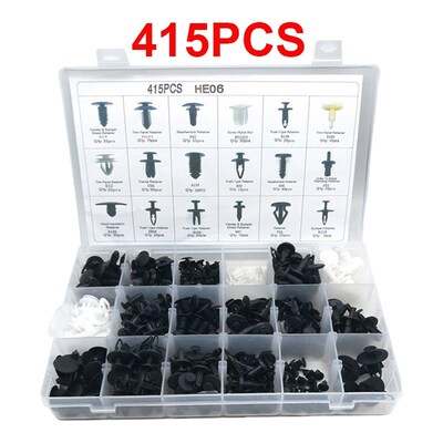 415Pcs 18 Size Auto Fastener Clip Mixed Car Body Push Retain