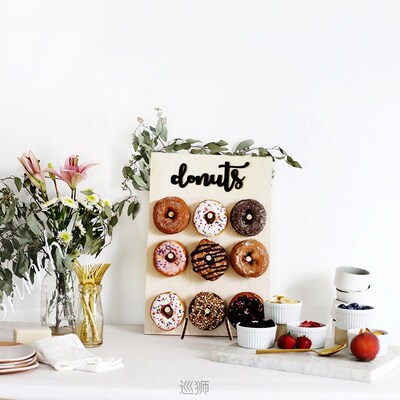 Wedding Decoration Donut Wall Donuts Wooden Stand Donut Hold