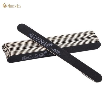 10pcs/lot Black Wooden Sanding Files Nail Polish Buffing Blo