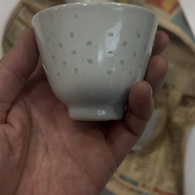 香港颜奇香茶庄60.70年代纯手柴烧米通杯75cc一个