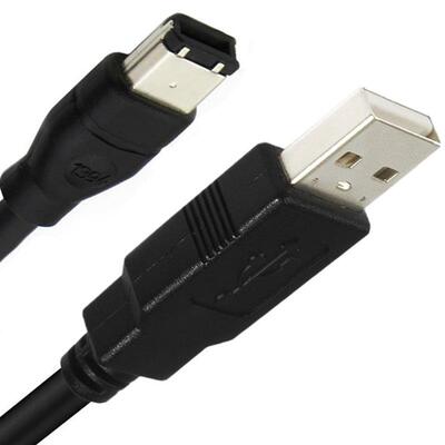 标准铜线IEEE400 1394 Firewire USB AM转6P线USB转1394声卡连接