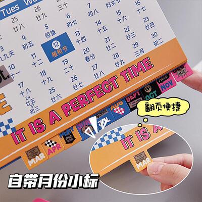 2025年美式复古台历创意学生甜酷辣妹少女可爱办公室桌面摆件日历