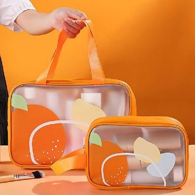 Tas Penyimpanan Kosmetik Wanita Kantung PU Tahan Air Kering