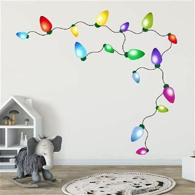 Light Bulb Wire Sticker Window Glass Living Room Bedroom