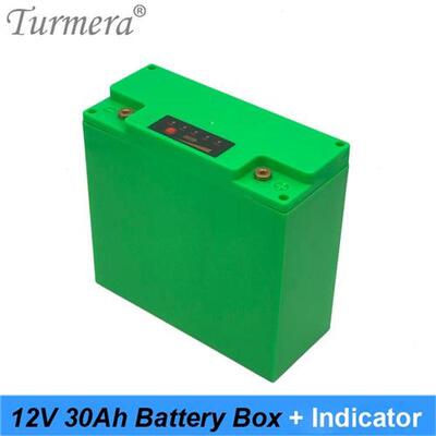 Turmera 12V 30Ah Battery Box Storage Case with Capacity Ind