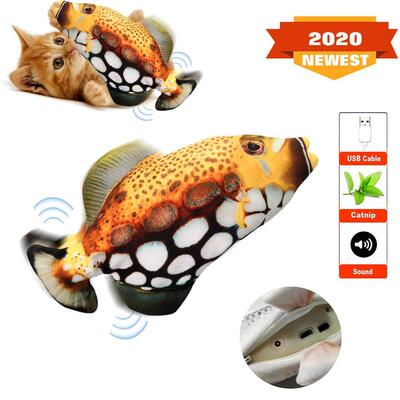 Electric Moving Fish Toy Realistic Plush Electric Wagging