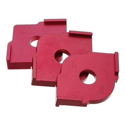 Red R5-R30 Wood Panel Radius Quick-Jig Router Table Bits Jig