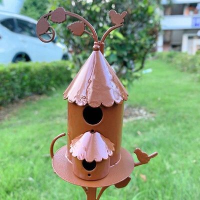 Birdhouse Garden Stakes Outdoor Bird House Garden Stand