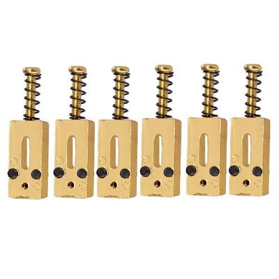 Tooyful 6Pcs Vintage Roller Saddle Guitar Bridge String