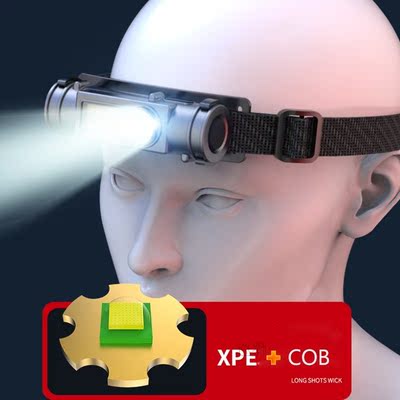 New Portable Mini Powerful LED Headlamp XPE COB USB Recharge