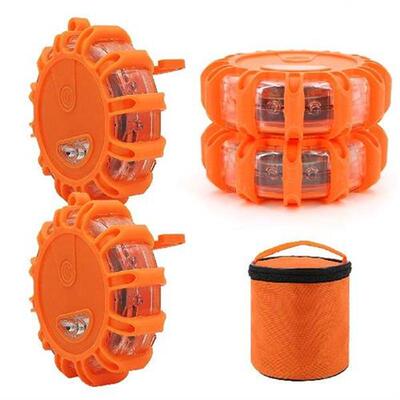 Car Emergency LED Roadside Safety Light Kit Discs with